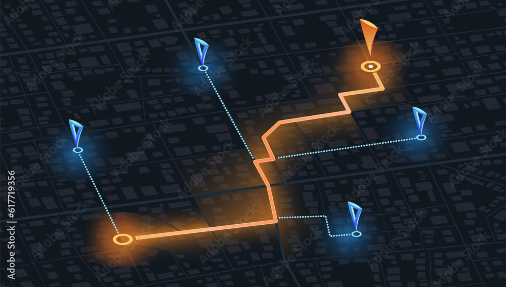 Abstract Map Background. Colorful abstract lines and geometric shapes ...