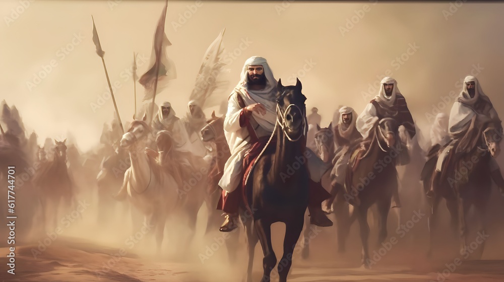 ancient arab background design, moments soldiers arabian before ...