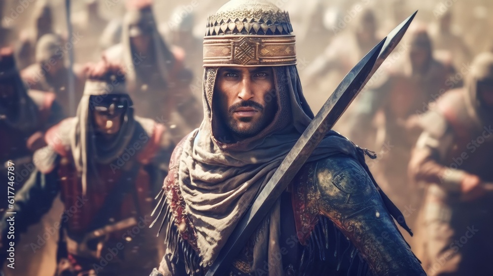 ancient arab background design, moments soldiers arabian before ...