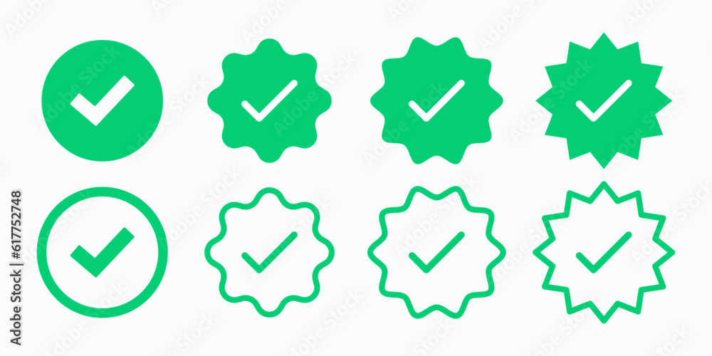 Green tick, yes, confirmation symbol. Green check mark button for ...