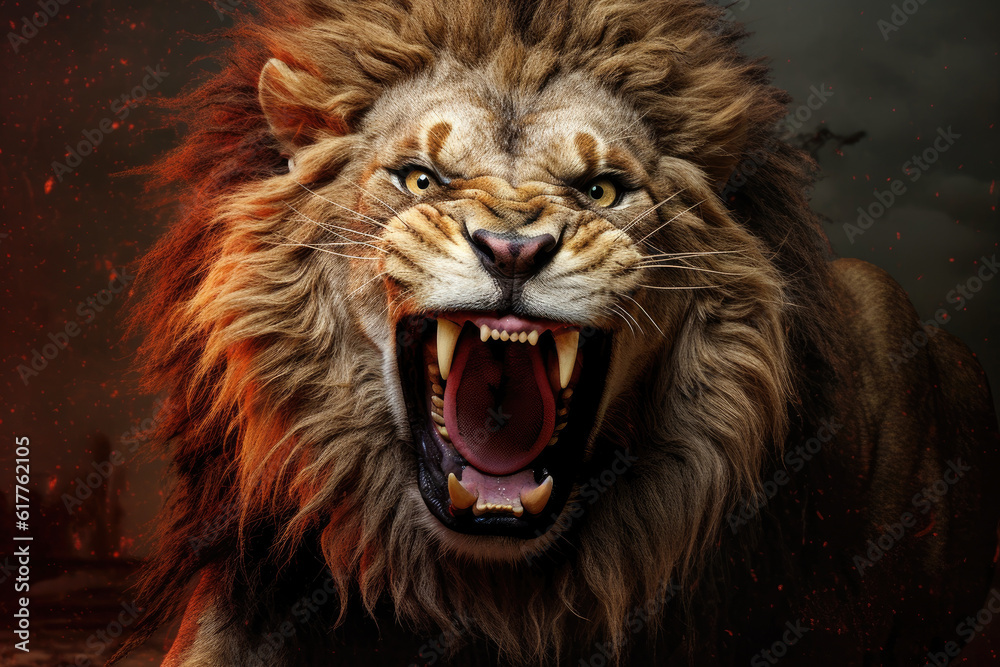 A ferocious lion symbol of the Babylon empire Daniel Biblical ...