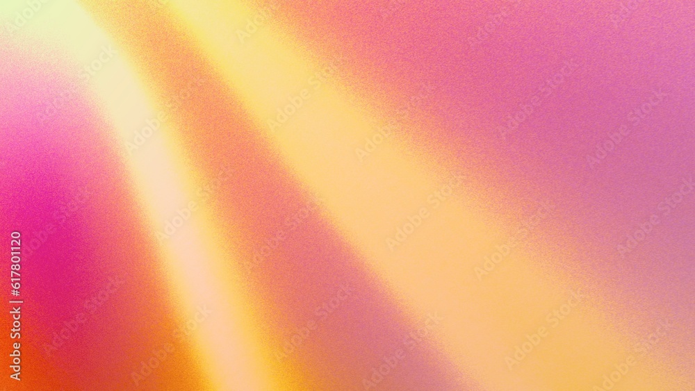 Abstract yellow, orange and pink gradient background with lines, sun ...