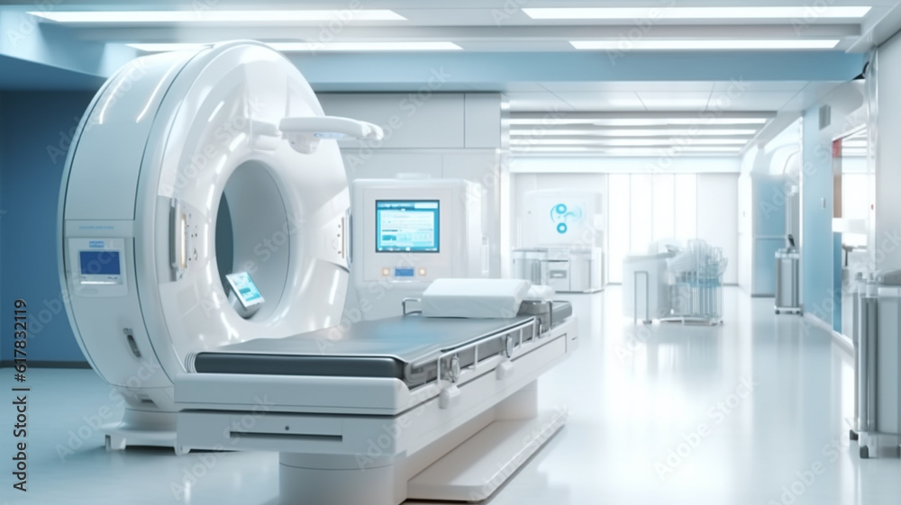 Advanced x-ray scan medical diagnosis machine at hospital health care ...