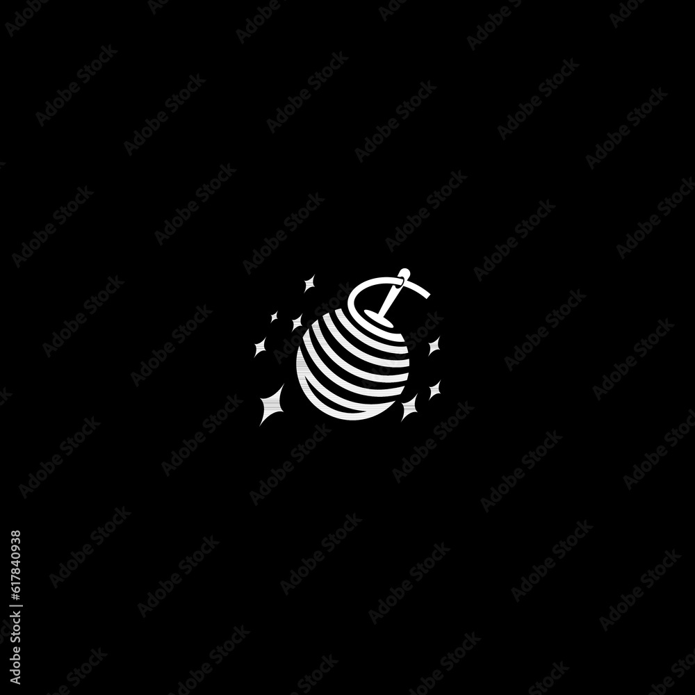 spindle spool of thread logo design Stock Vector | Adobe Stock