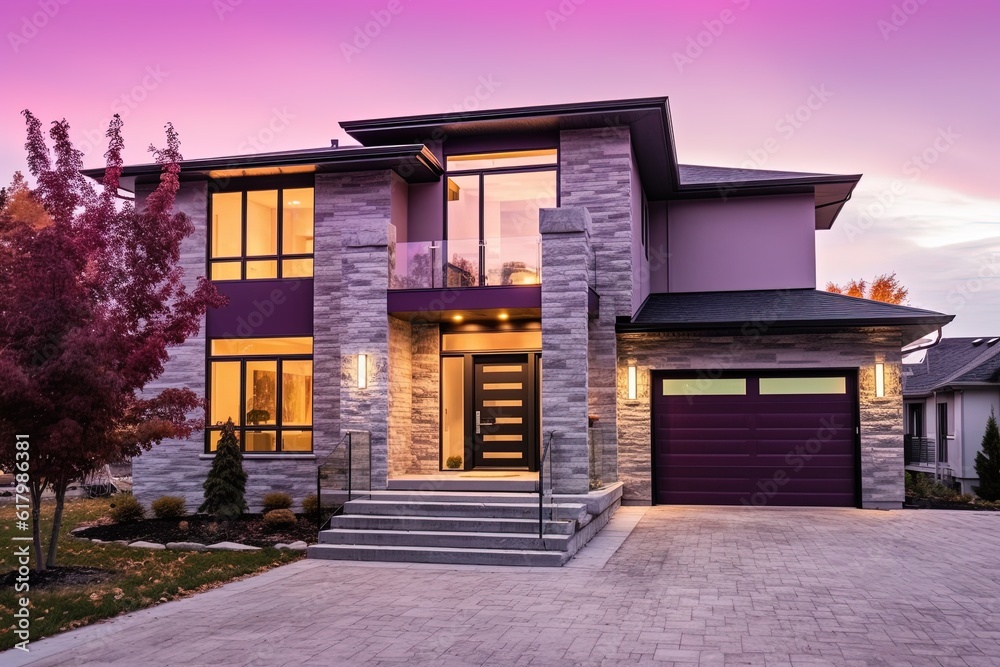 Stock-Illustration „Contemporary Layout & Inspirational New Build House ...