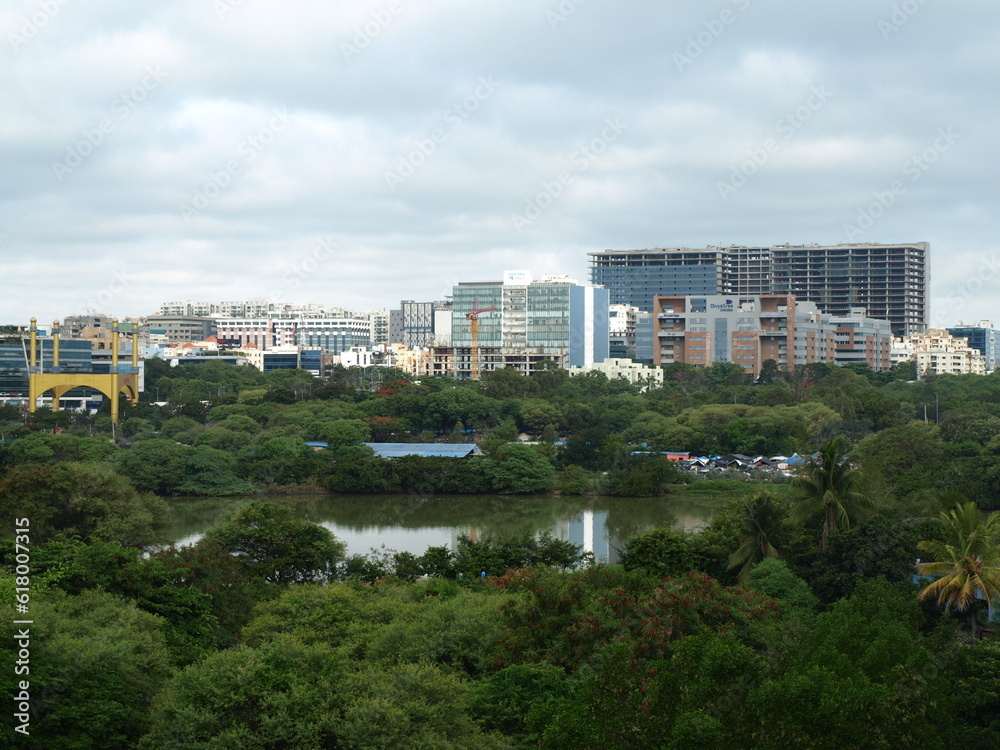 Hyderabad Hitex Charminar HITECH city skyline buildings and beautiful ...