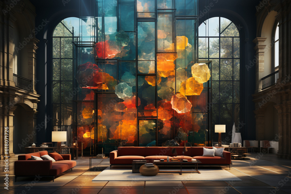 Museum, incorporating various materials and textures to create a ...