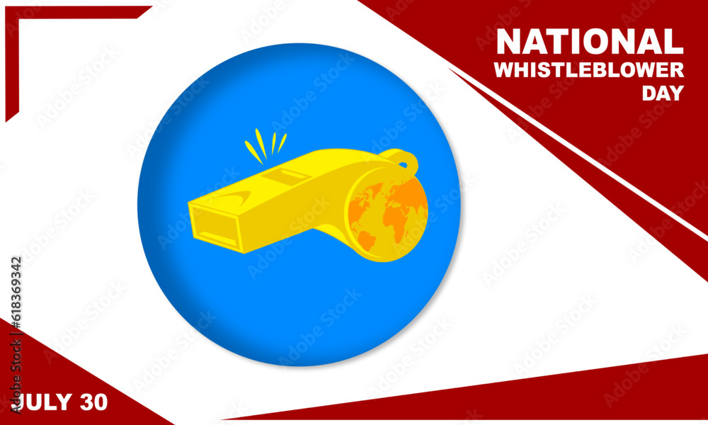illustration of a golden whistle in a blue circle and framed background ...