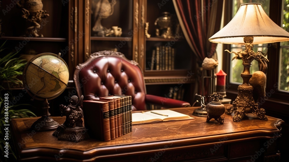 Inspiring office interior design Traditional style Study room featuring ...