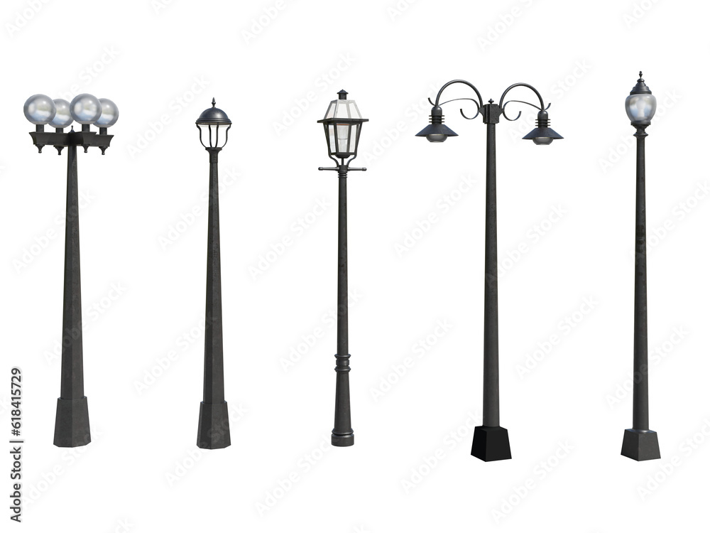 isolated classic street lamp post, best use for street urban design ...