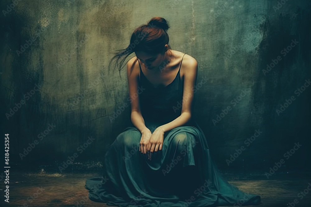 Mental Illness ,Sad woman Lonely and Vulnerable ,Emotional woman Trauma ...