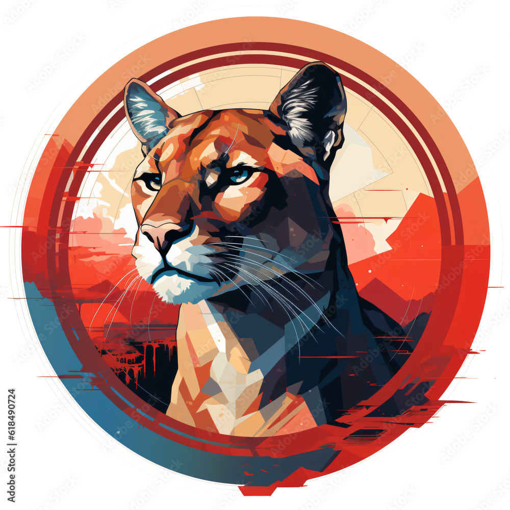 Puma logo symbol isolated on the transparent background PNG. AI ...