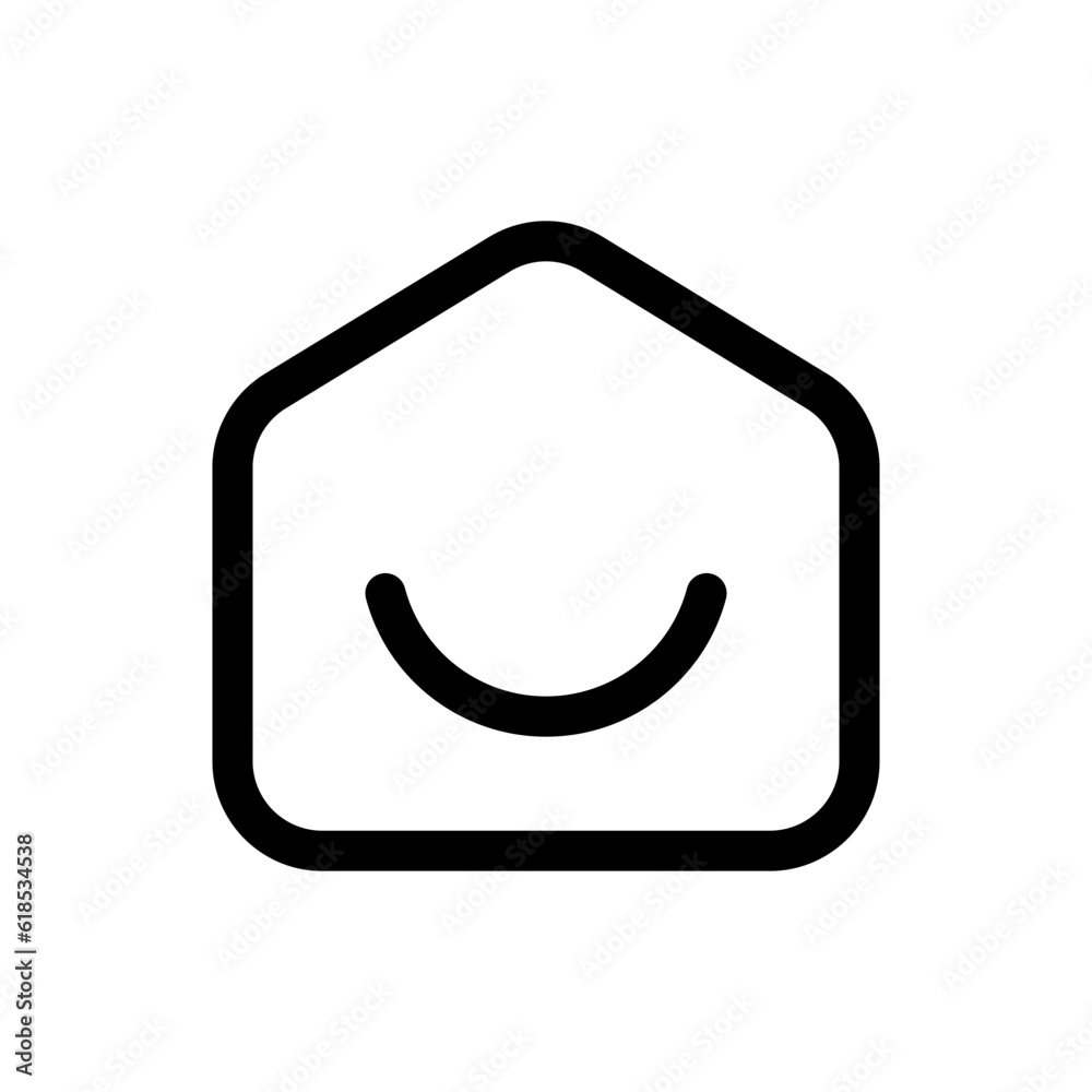 Simple Home icon. The icon can be used for websites, print templates ...