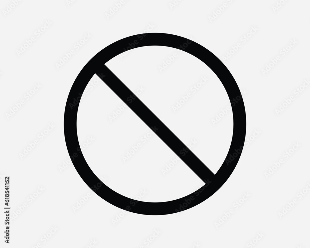 Restriction Round Icon. Restricted Ban Circle Warning Warn Stop Safety ...