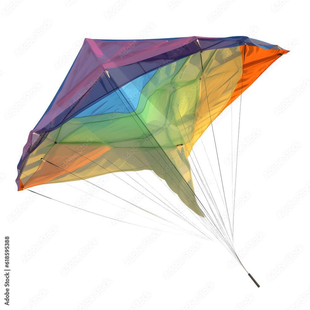 colorful flying kite on transparent background white background, png ...