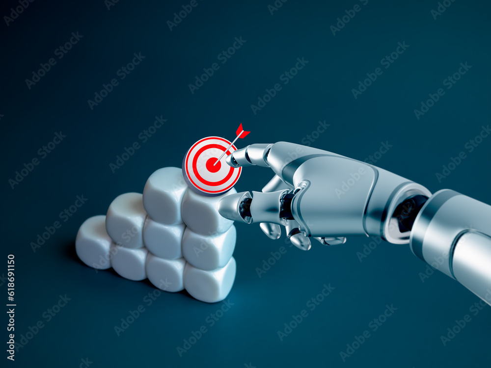 Business goal and technology with artificial intelligence concepts ...