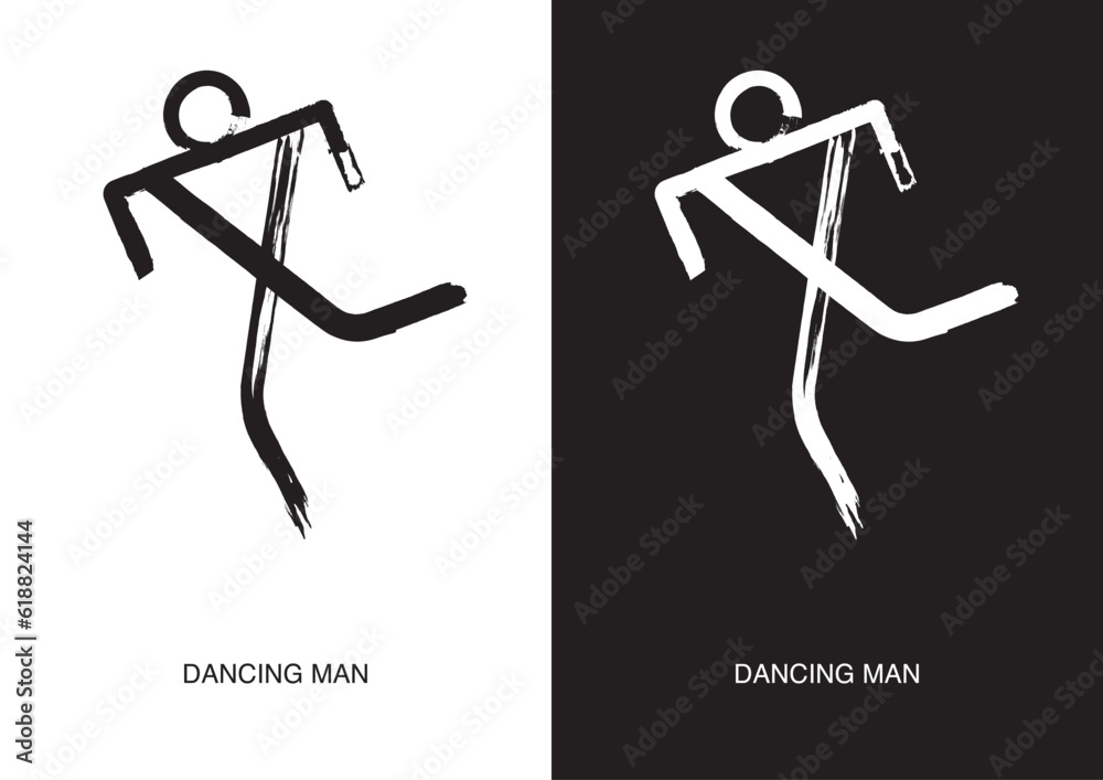 Poster of Dancing Man symbol. Most popular Native American Ancient ...