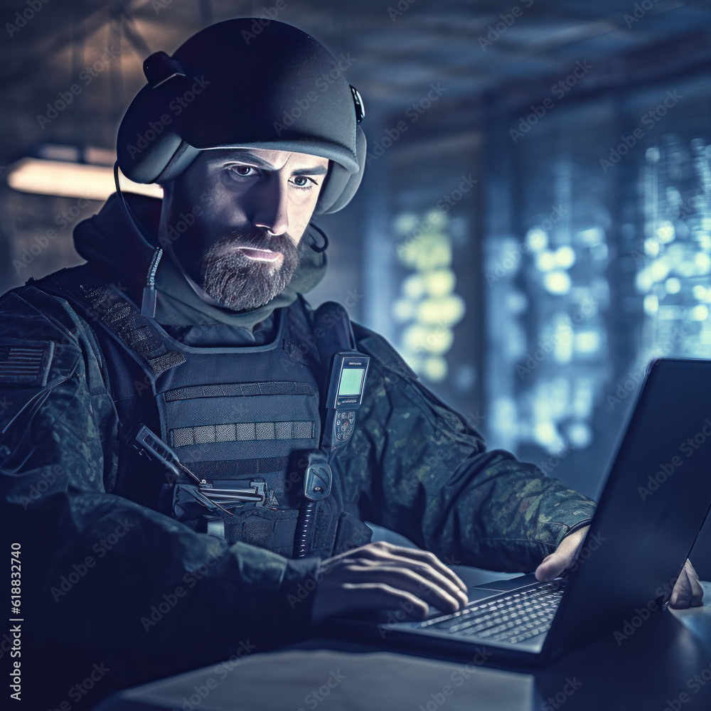 Cutting-edge Vision: Tech Guru in Futuristic Data Center Utilizing ...