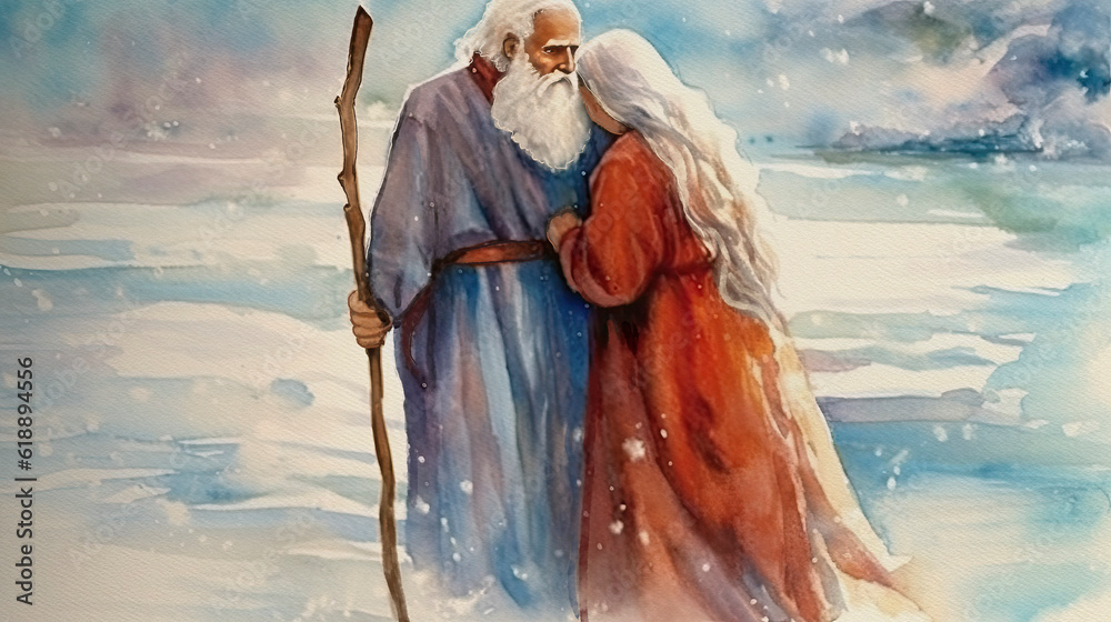 Abraham and Sarah, biblical history, Old Testament, generative ai ...