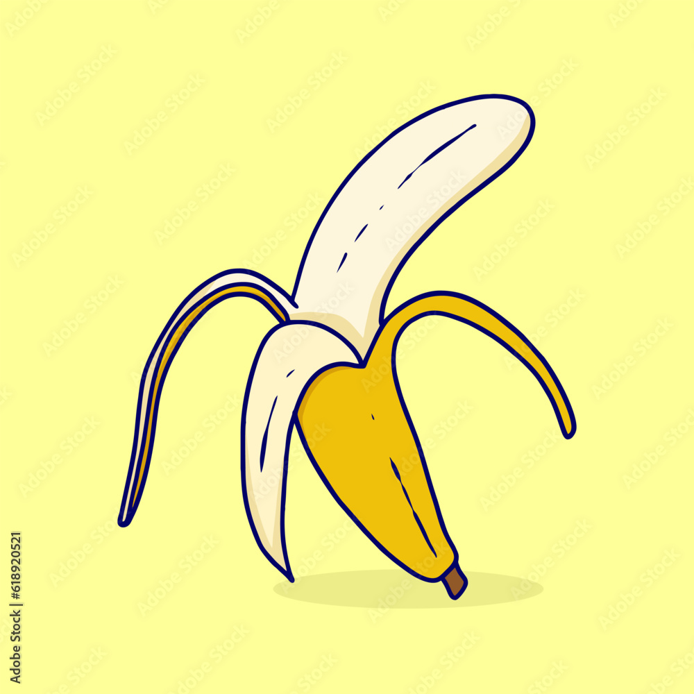 Banana Split Cartoon Illustration Stock Vector | Adobe Stock