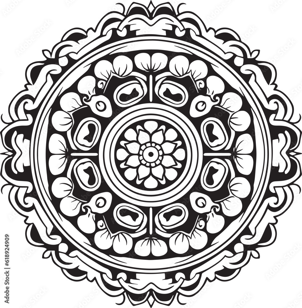 Vector mandala design, illustration mandala, coloring pages vector ...