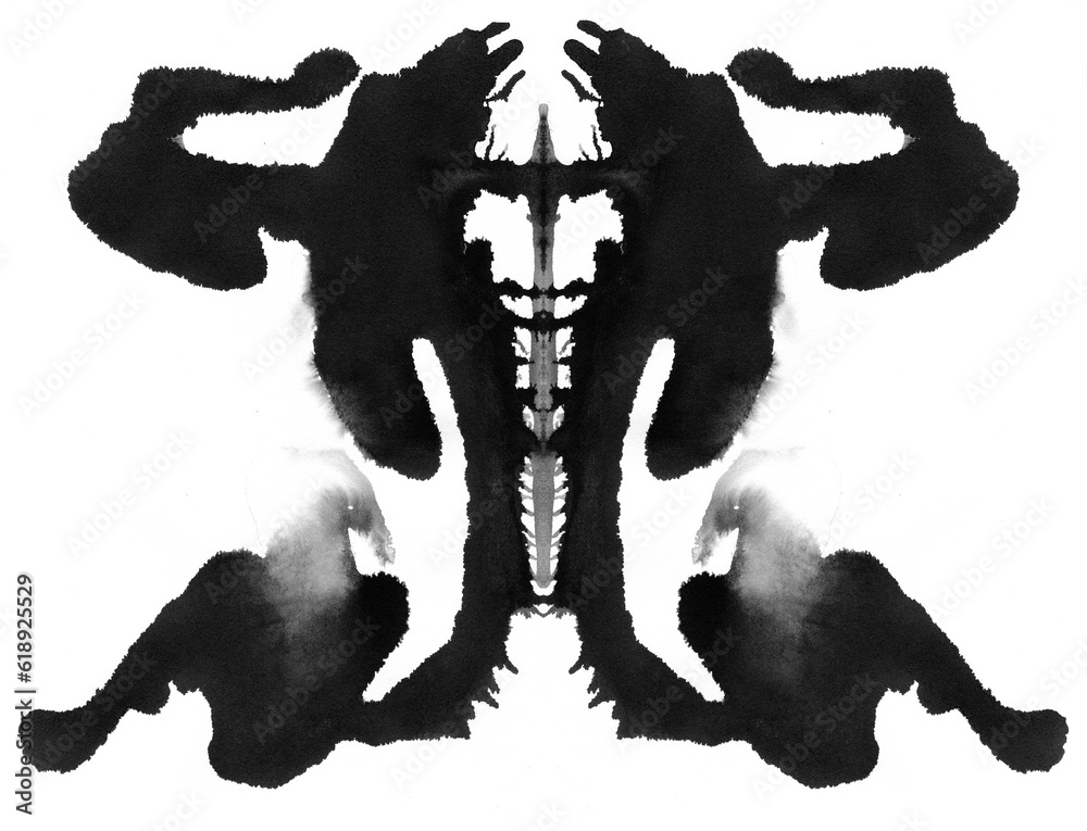Rorschach Inkblot Test Illustration Isolated on Transparent Background ...