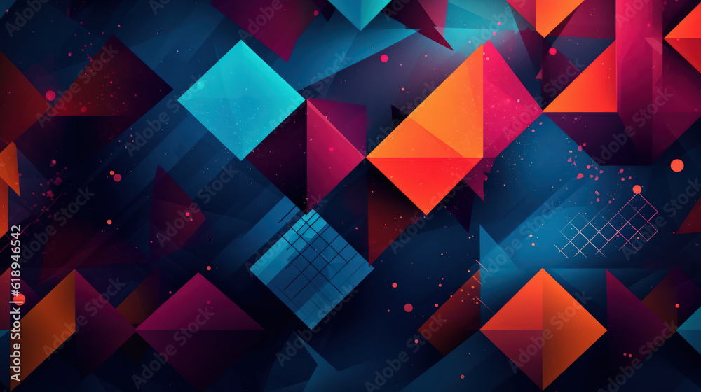 Polygon Wallpaper: A Background Design Geometric Shapes with a ...