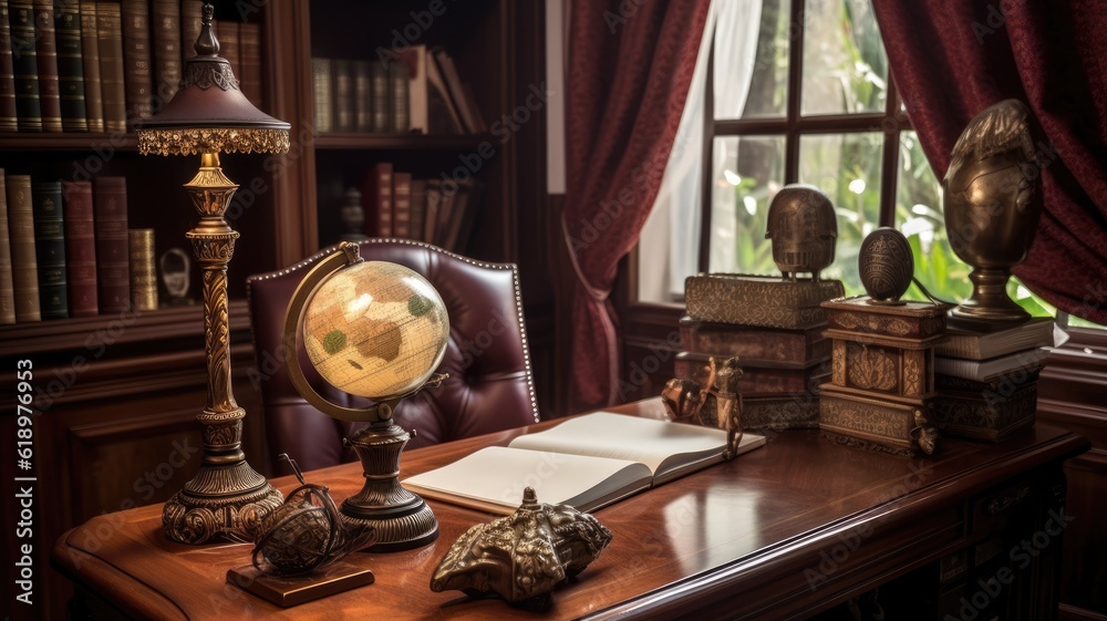 Inspiring office interior design Traditional style Study room featuring ...