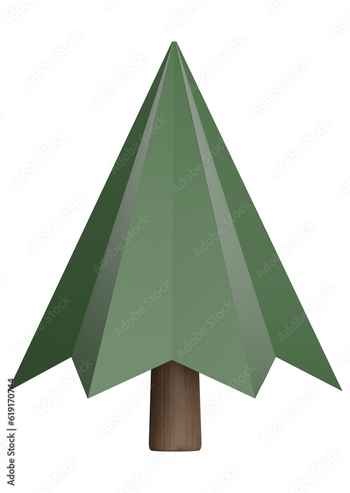 3D tree for landscape design, Garden, and park green tree. Icons for city maps, and games ...