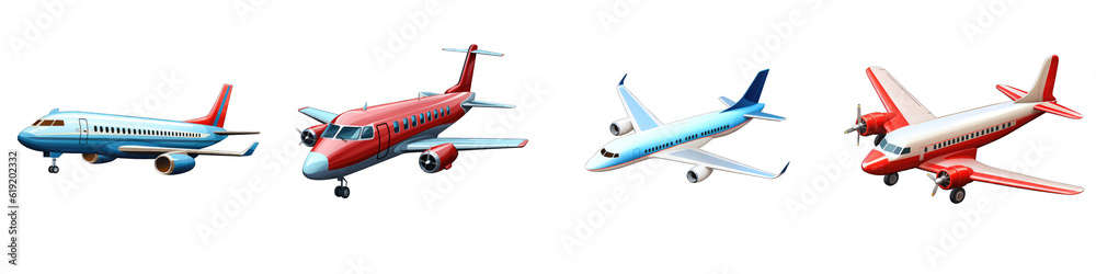 Plane clipart collection, vector, icons isolated on transparent ...