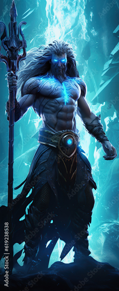 A beautiful image of Poseidon, the god of the seas. Olympian God. Greek ...