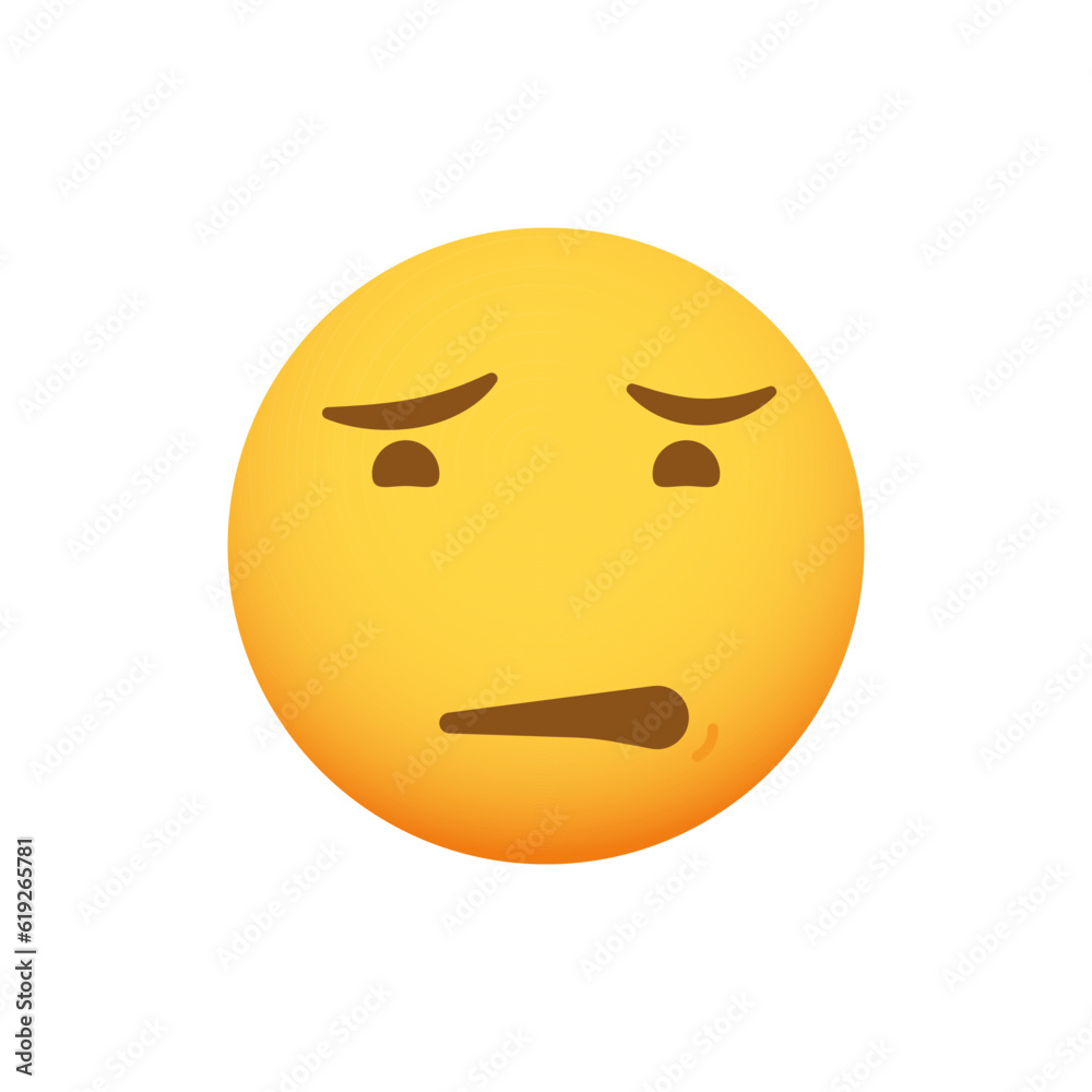 Disgusted emoticon. Vector emoji smiley icon Stock Vector | Adobe Stock