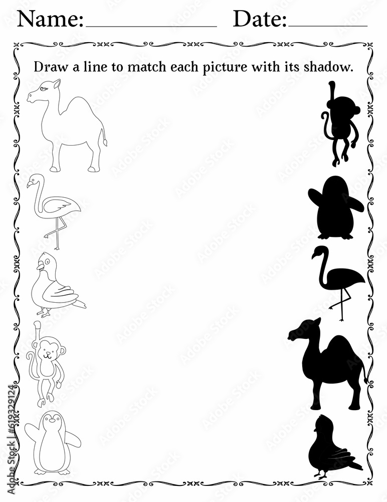 Printable Matching Activity Pages for Kids | Matching Activity ...