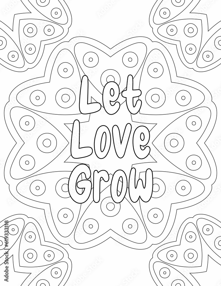 Printable Inspiring Quotes Coloring Pages, Mandala Coloring Pages for ...
