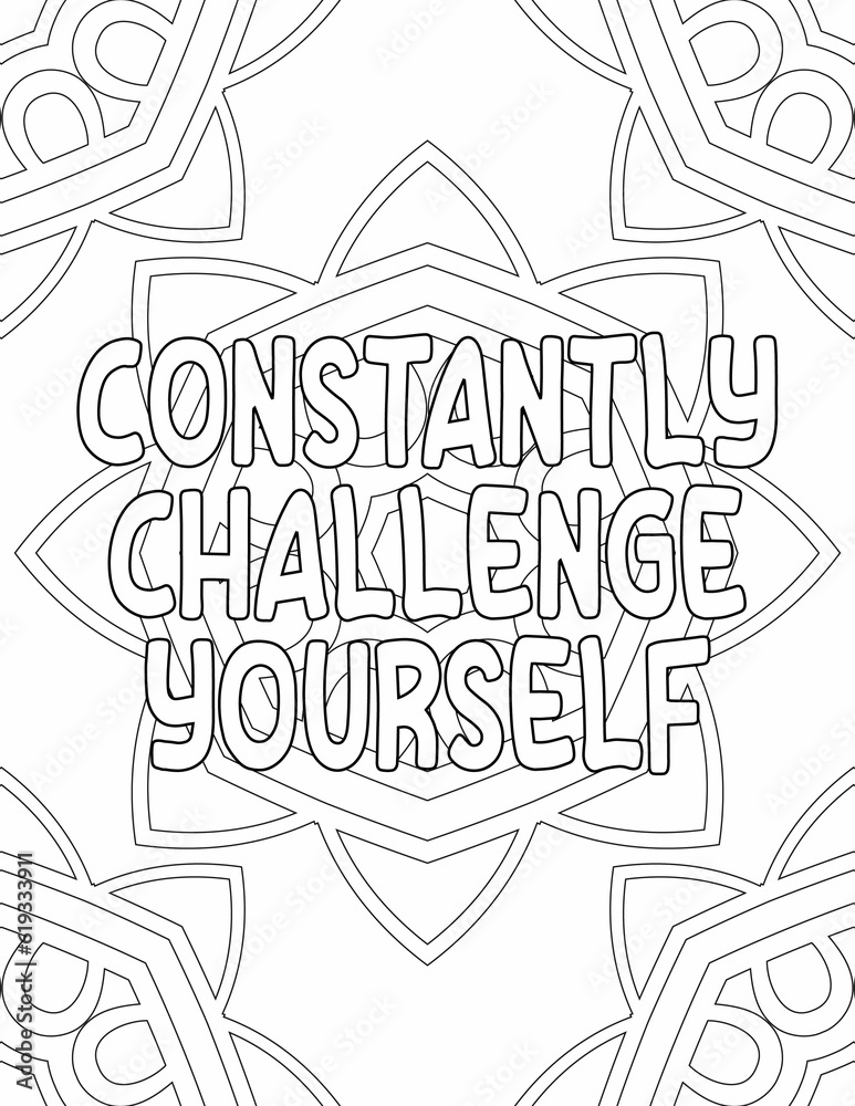Printable Positive Vibes Coloring Pages, Mandala Coloring sheet for ...