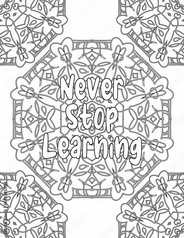 Ilustración de Stock Printable Kindness Coloring Pages, Mandala ...