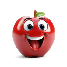 Happy Cartoon Apple Free Stock Photo - Public Domain Pictures