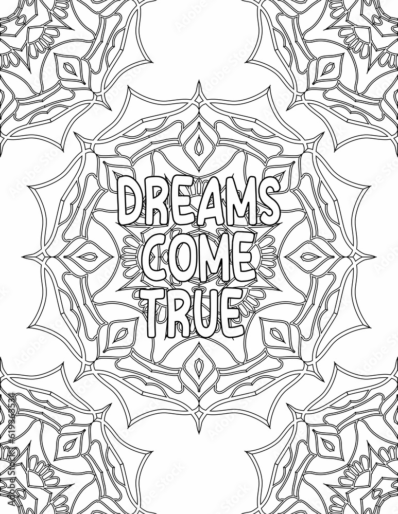 Printable Affirmation Coloring Pages, Mandala Coloring Pages for Self ...