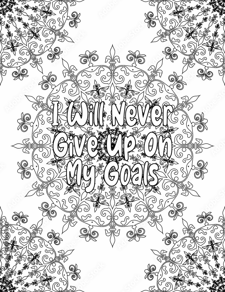 Printable Positive Affirmation Coloring Pages, Mandala Coloring Pages ...