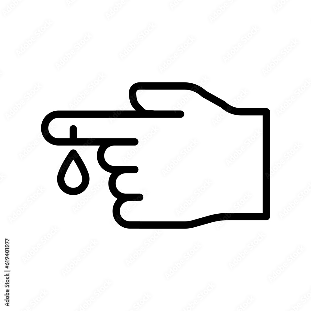 Finger bleeding icon 素材庫向量圖 | Adobe Stock