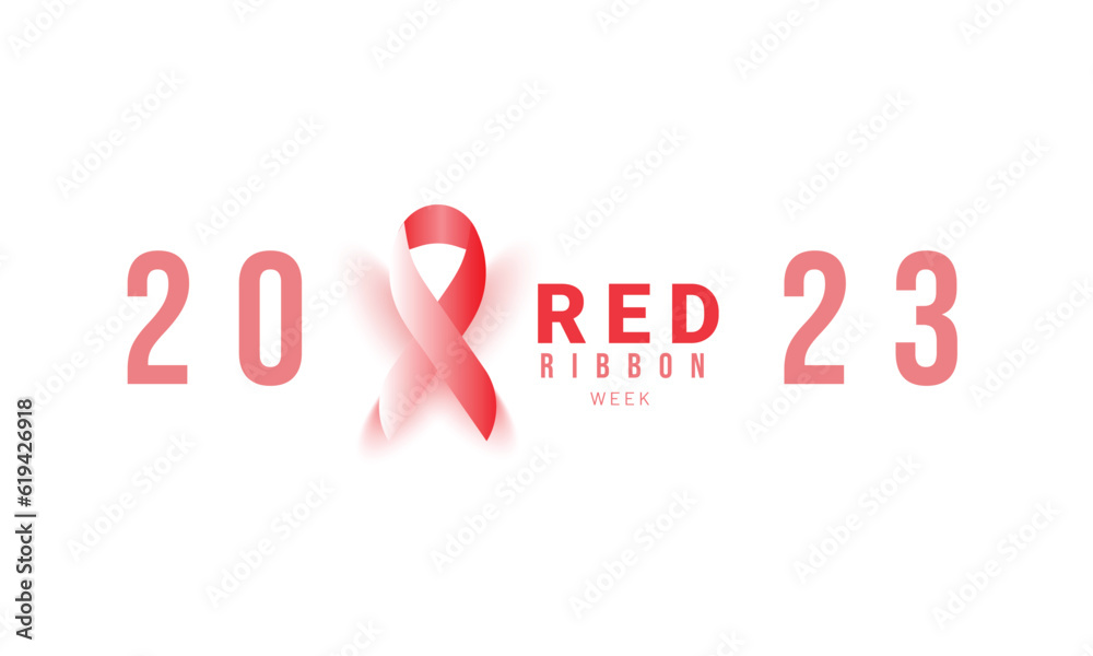 Red Ribbon week. background, banner, card, poster, template. Vector ...