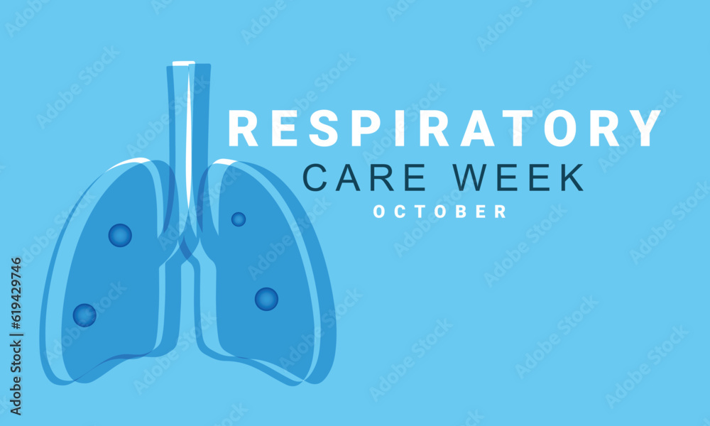 Respiratory Care week. background, banner, card, poster, template. Vector illustration. Stock ...