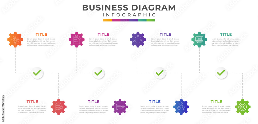 7 steps Modern Timeline diagram checklist Stock Vector | Adobe Stock
