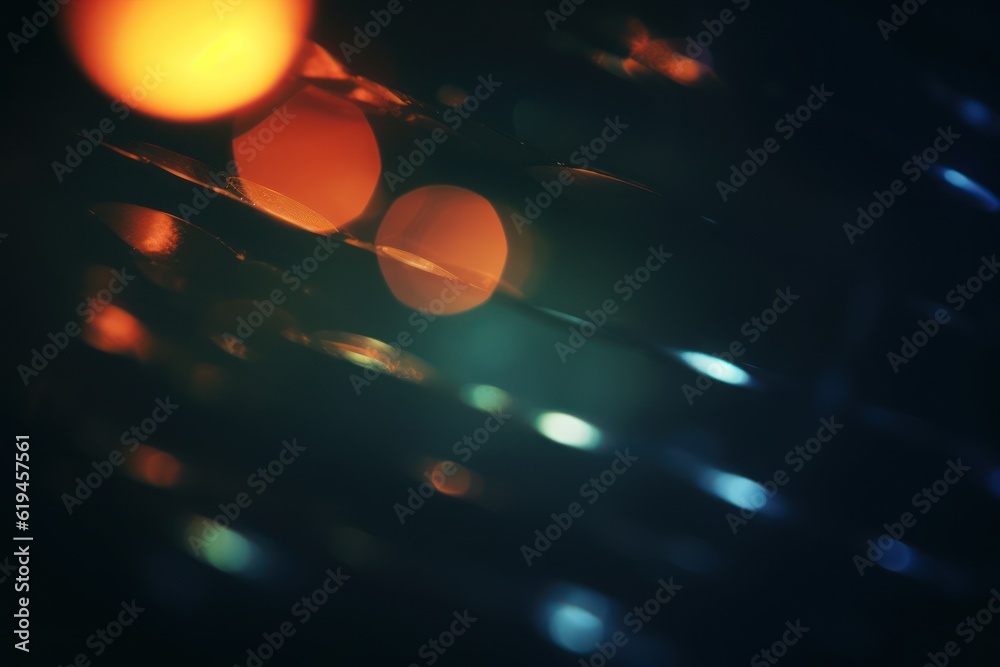 lens flare bokeh chromatic abberation effect on black background ...