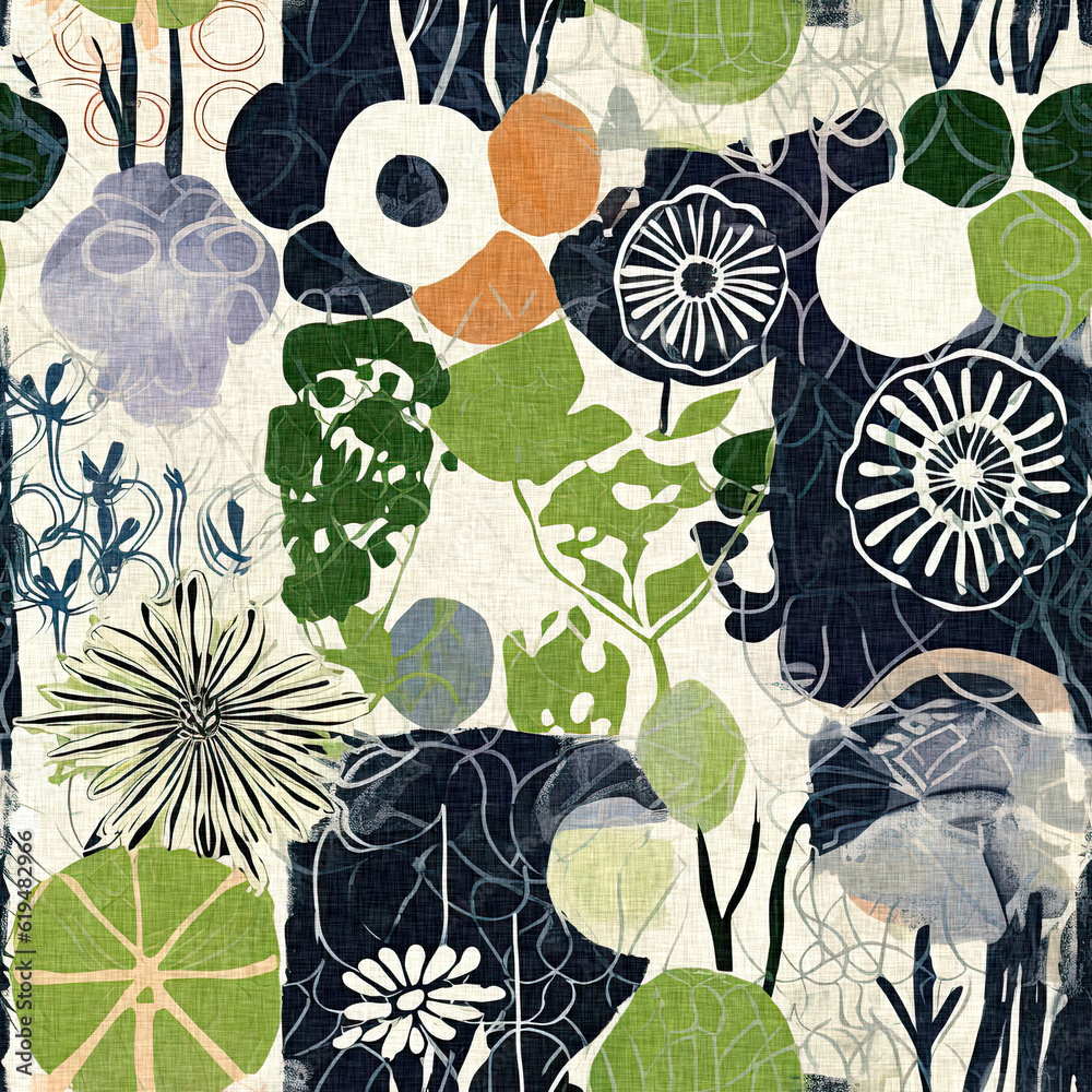 Fun modern pattern clash fabric print for summer beach textile designs ...