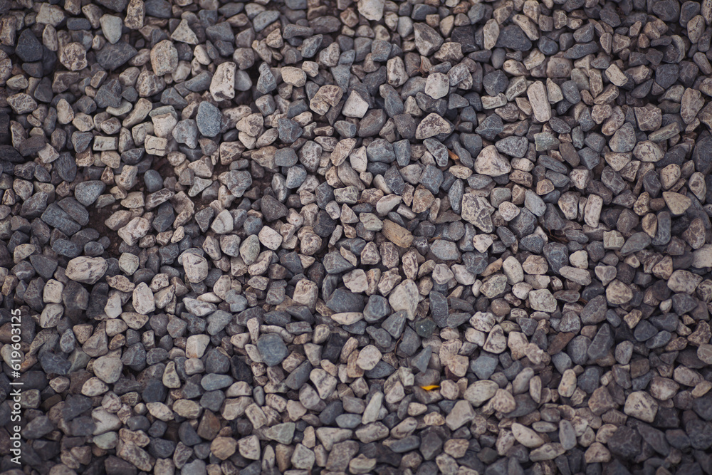 Gray stones texture. Natural background. Small road stone background ...