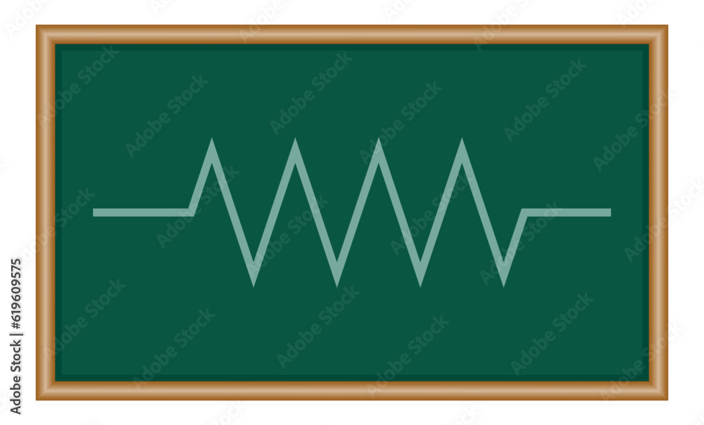 Fixed resistor symbol icon in electricity. Mathematics resources for ...