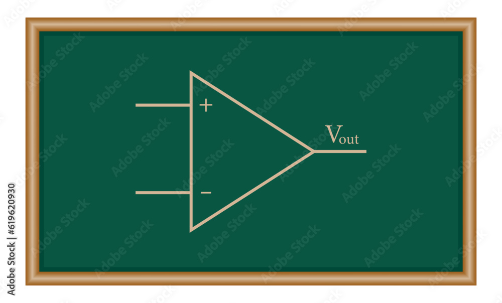 Operational amplifier symbol in physics. Op amp schematic symbol ...