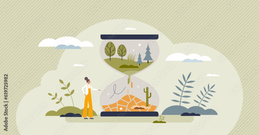 Stock-Vektorgrafik „Climate change and devastating drought from ...