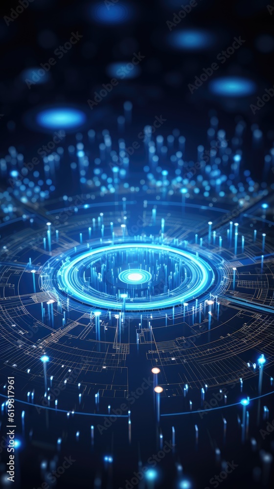Abstract technology background of a quantum computing system with ...